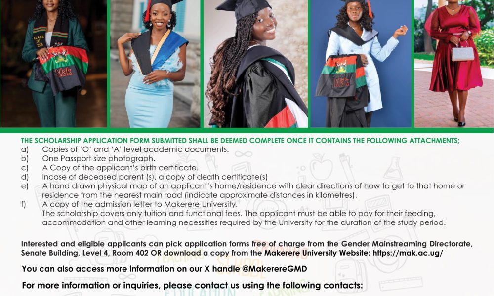Makerere University Fees Waiver for 40 First Year Female Students 2025/ ...